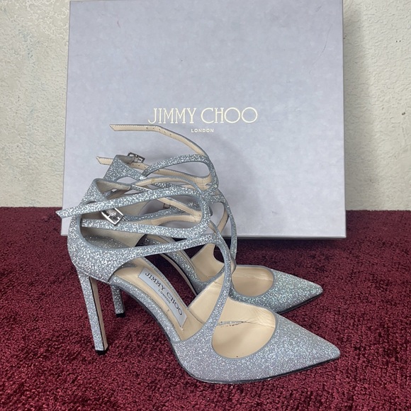 Jimmy Choo | Shoes | Authentic Jimmy Choo Lancer 0 Silver Heels | Poshmark